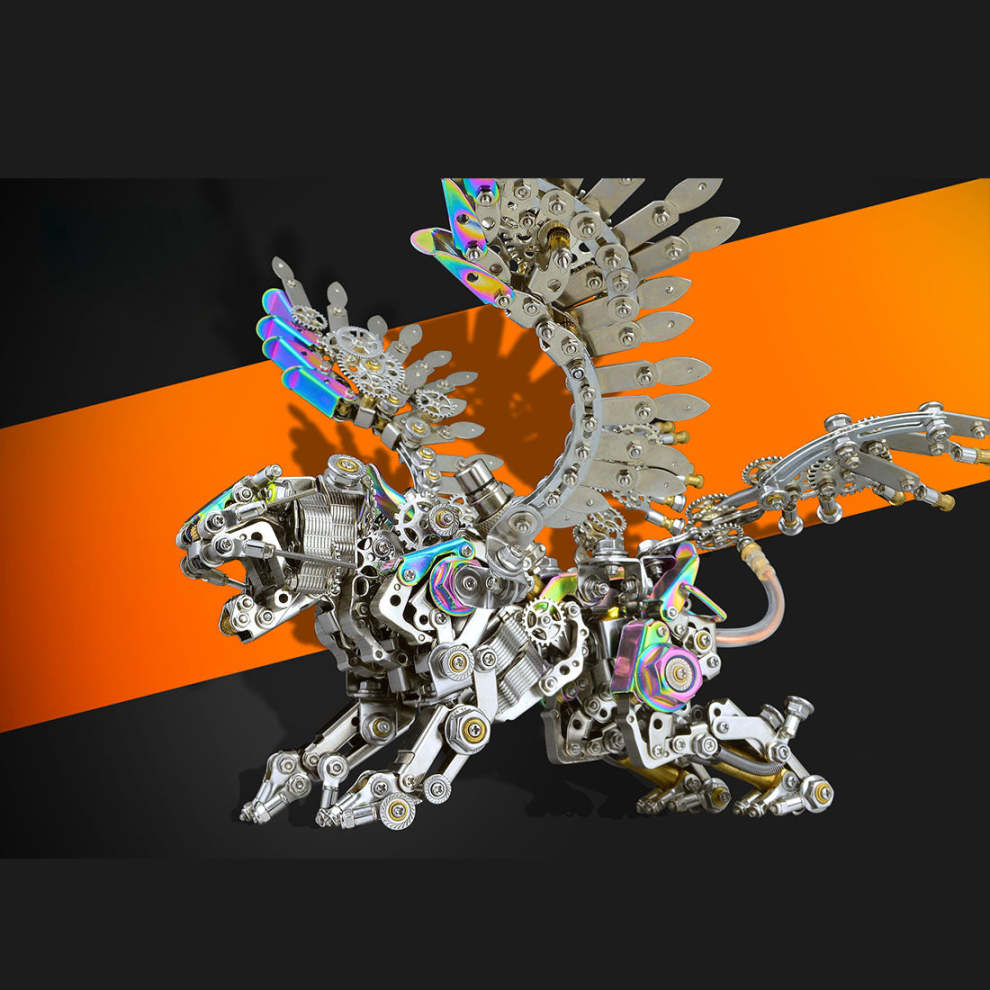 3D Metal Puzzle Tiger Model Kit Bengal Tiger and Smilodon with Wing-70 ...