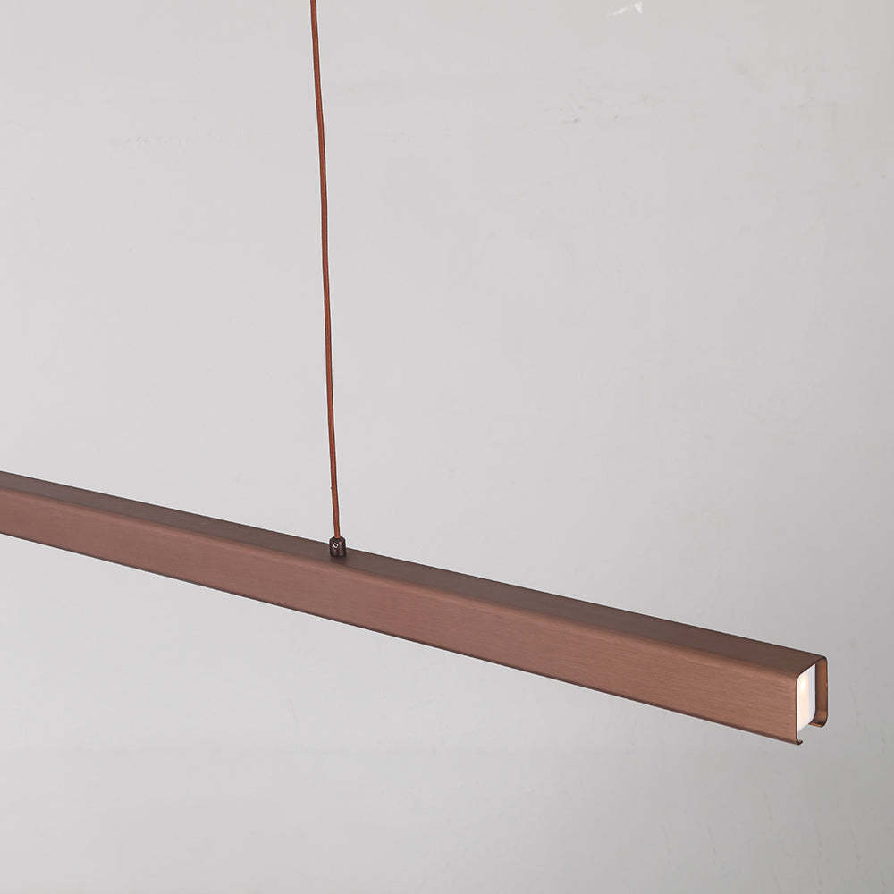 Modern Linear Metal LED Pendant Light Black/Brown Living Room | Las Sola