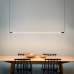 Modern Minimalist LED Linear Pendant Light Black Living Room | Las Sola