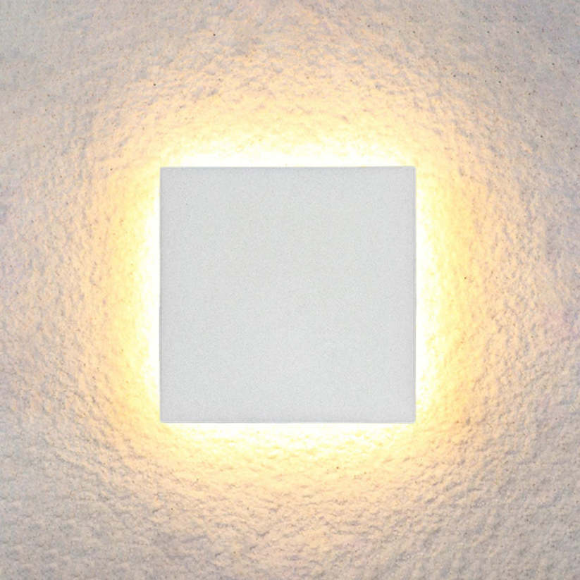 Minimalist Round/Square Outdoor Wall Lamp LED Black/White | Las Sola