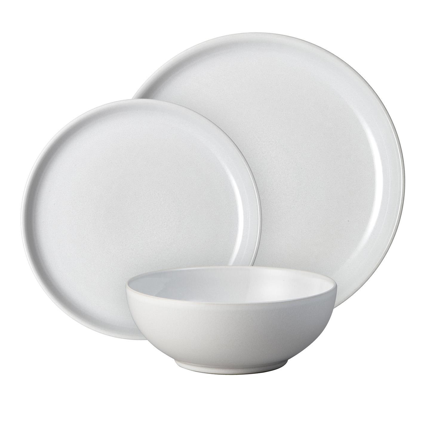 Elements Stone White 12 Piece Dinnerware Set – Denby
