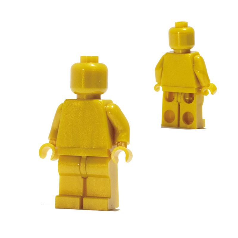 Plain-Colored Building Block Figures, Compatible With Universal Small-