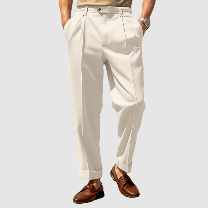 Men's slim and sagging feeling casual solid color pants – Menrooms