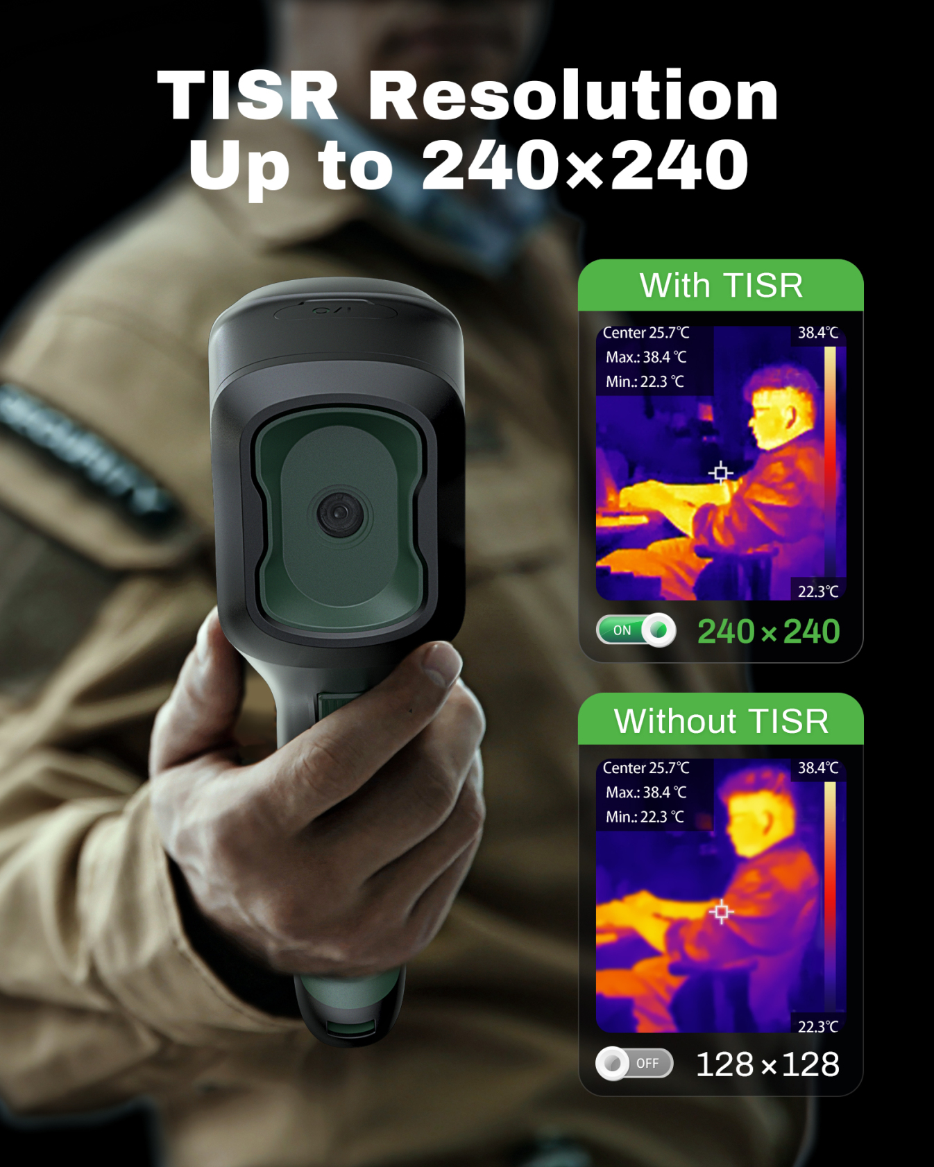 H128 Handheld Thermal Camera, 240 x 240 TISR Resolution – AmpBank Jump ...