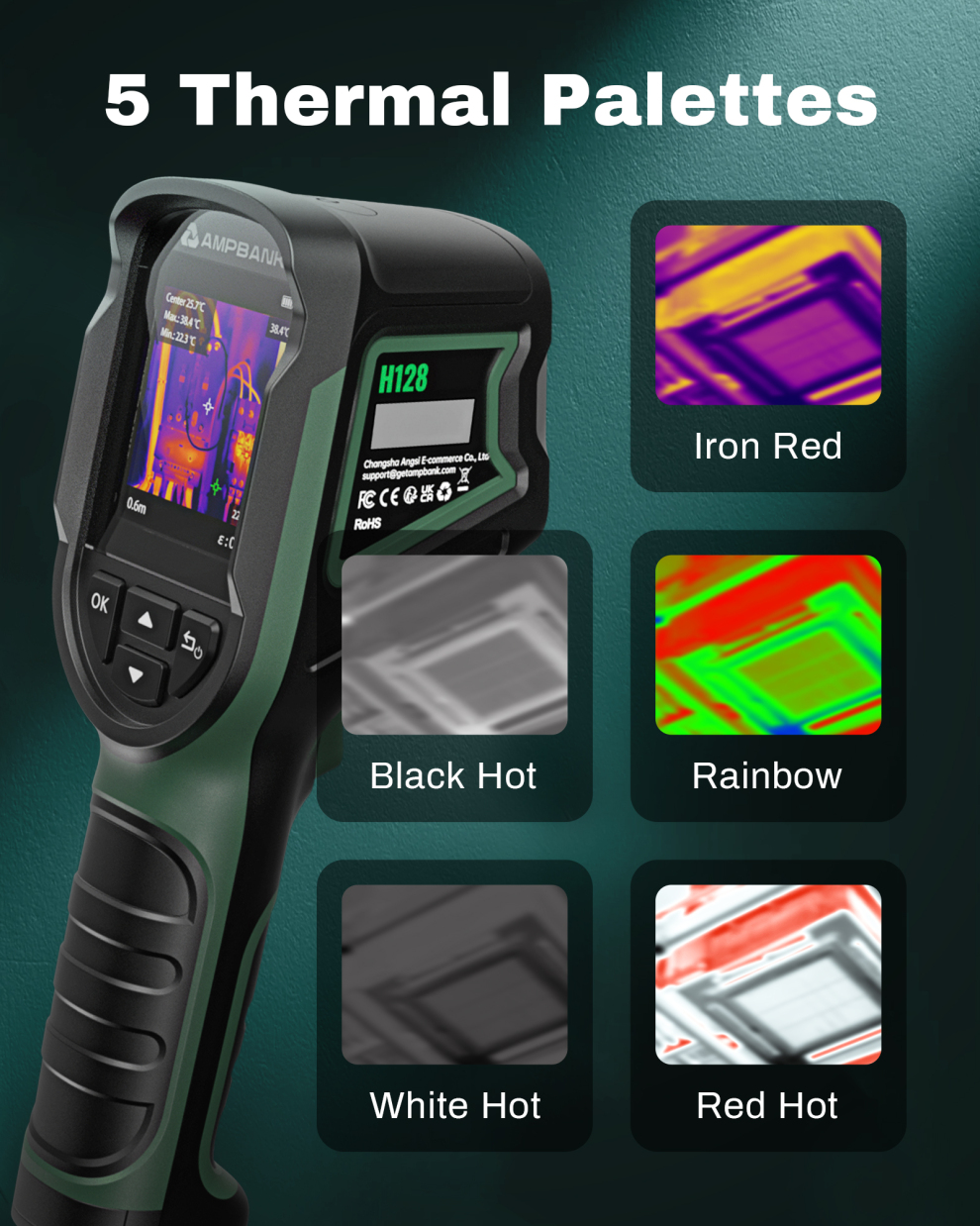 H128 Handheld Thermal Camera, 240 x 240 TISR Resolution – AmpBank Jump ...