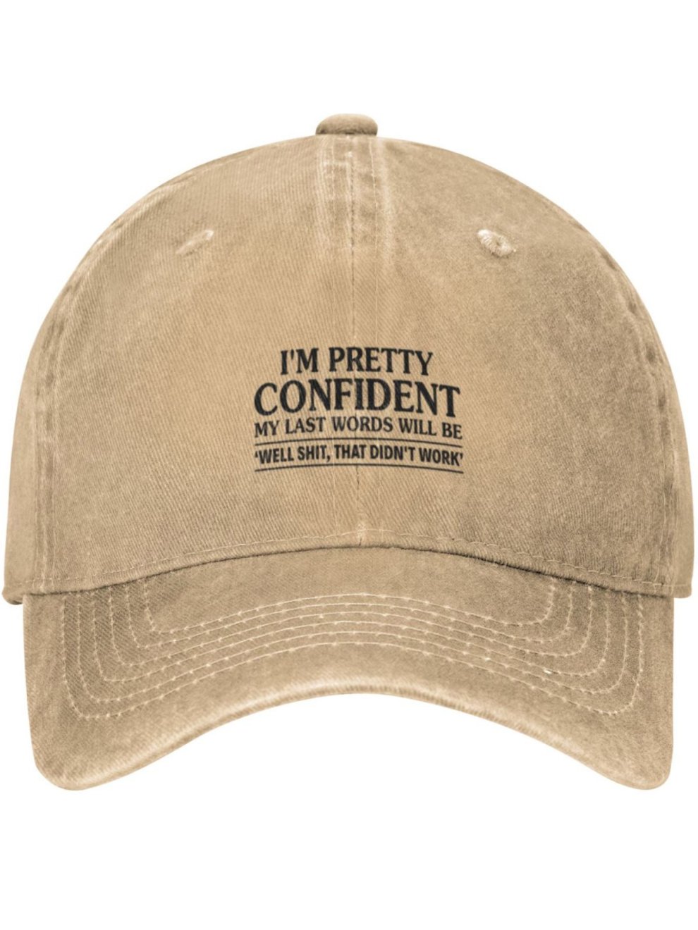 I'm Pretty Confident Funny Text Letters Adjustable Hat – lilicloth