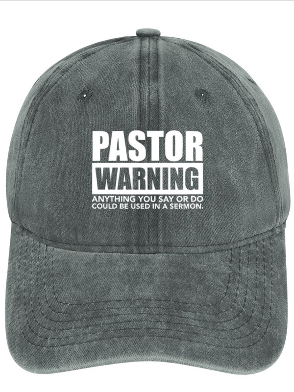 Men's /Women's Pastor Warning Anything You Say Or Do Could Be Used In A ...