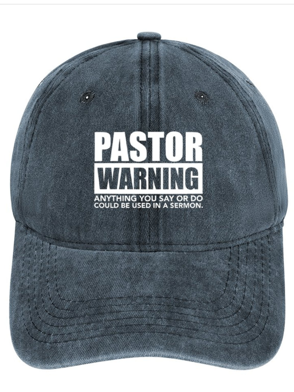 Men's /Women's Pastor Warning Anything You Say Or Do Could Be Used In A ...