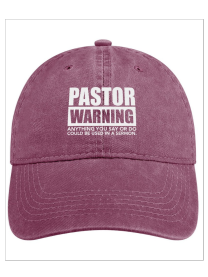 Men's /Women's Pastor Warning Anything You Say Or Do Could Be Used In A ...