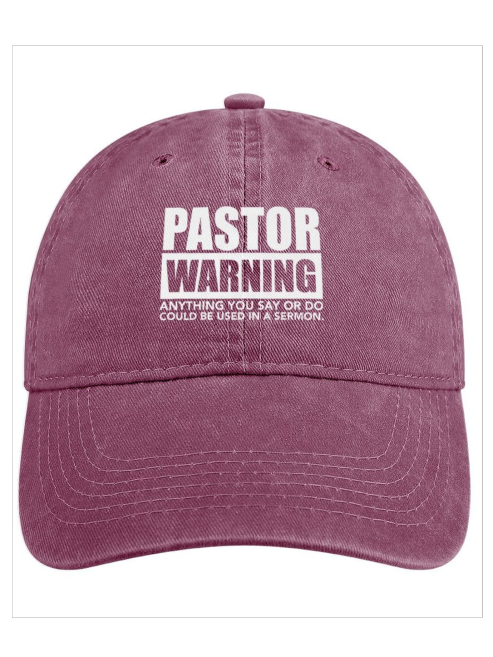 Men's /Women's Pastor Warning Anything You Say Or Do Could Be Used In A ...