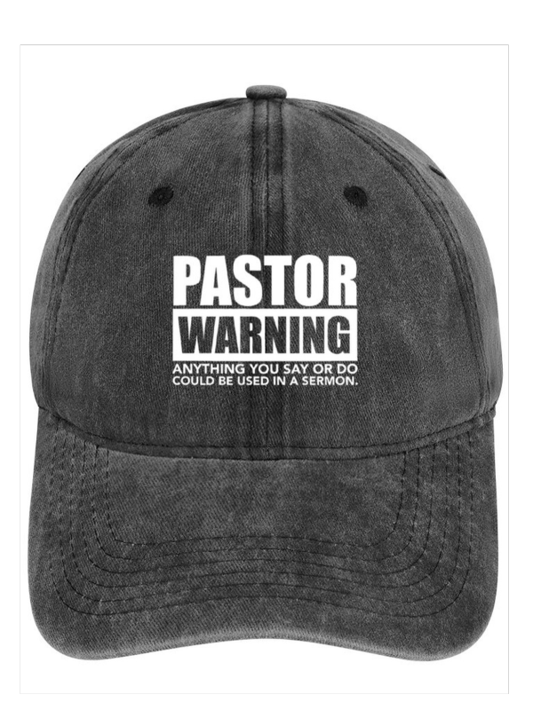 Men's /Women's Pastor Warning Anything You Say Or Do Could Be Used In A ...
