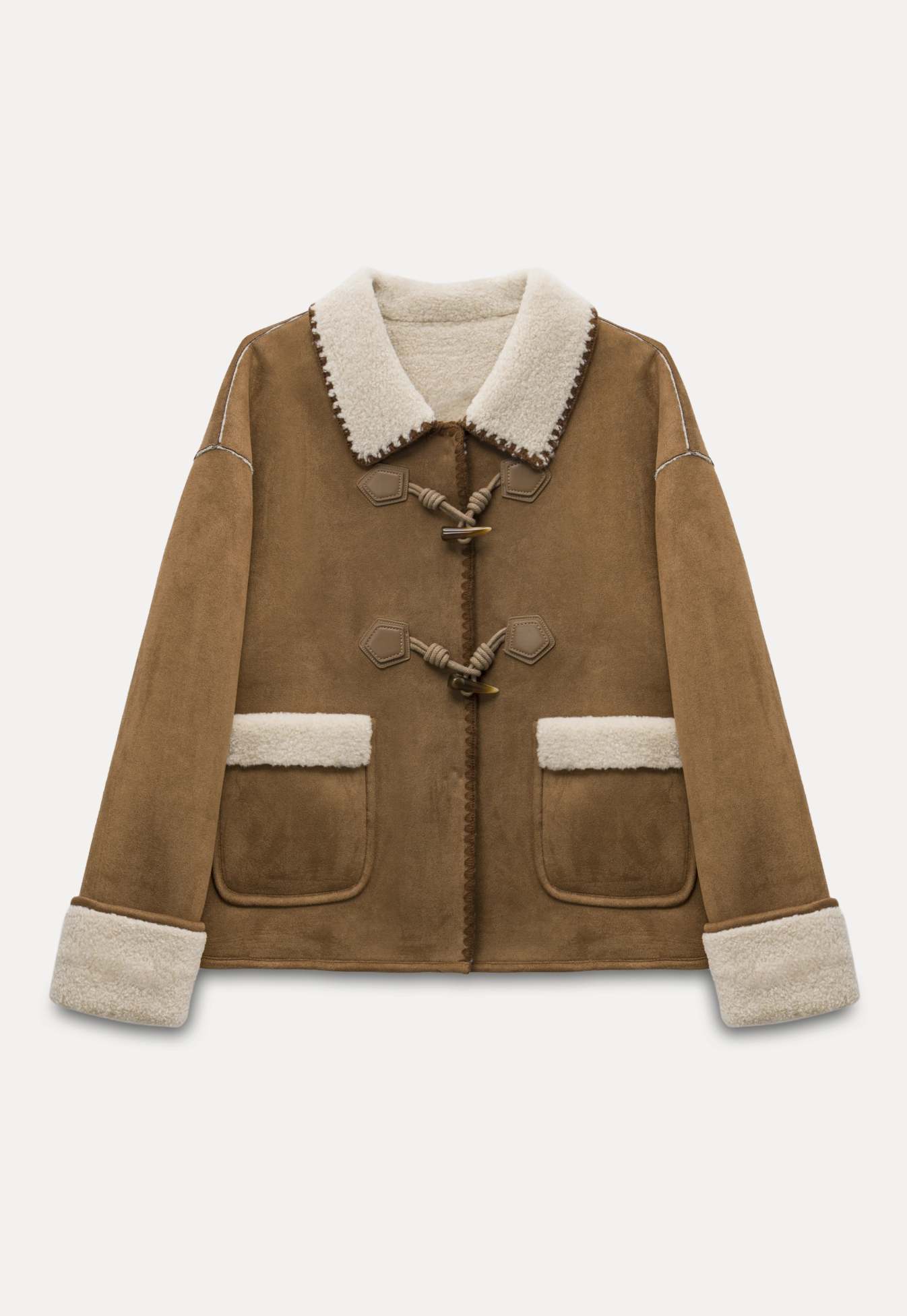 Women's Faux Suede Toggle Jacket – EGGKA