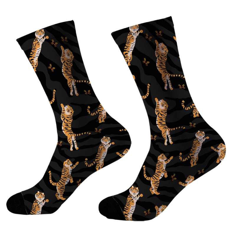 Tokyocanvas Playful Tiger Socks – tokyocanvas