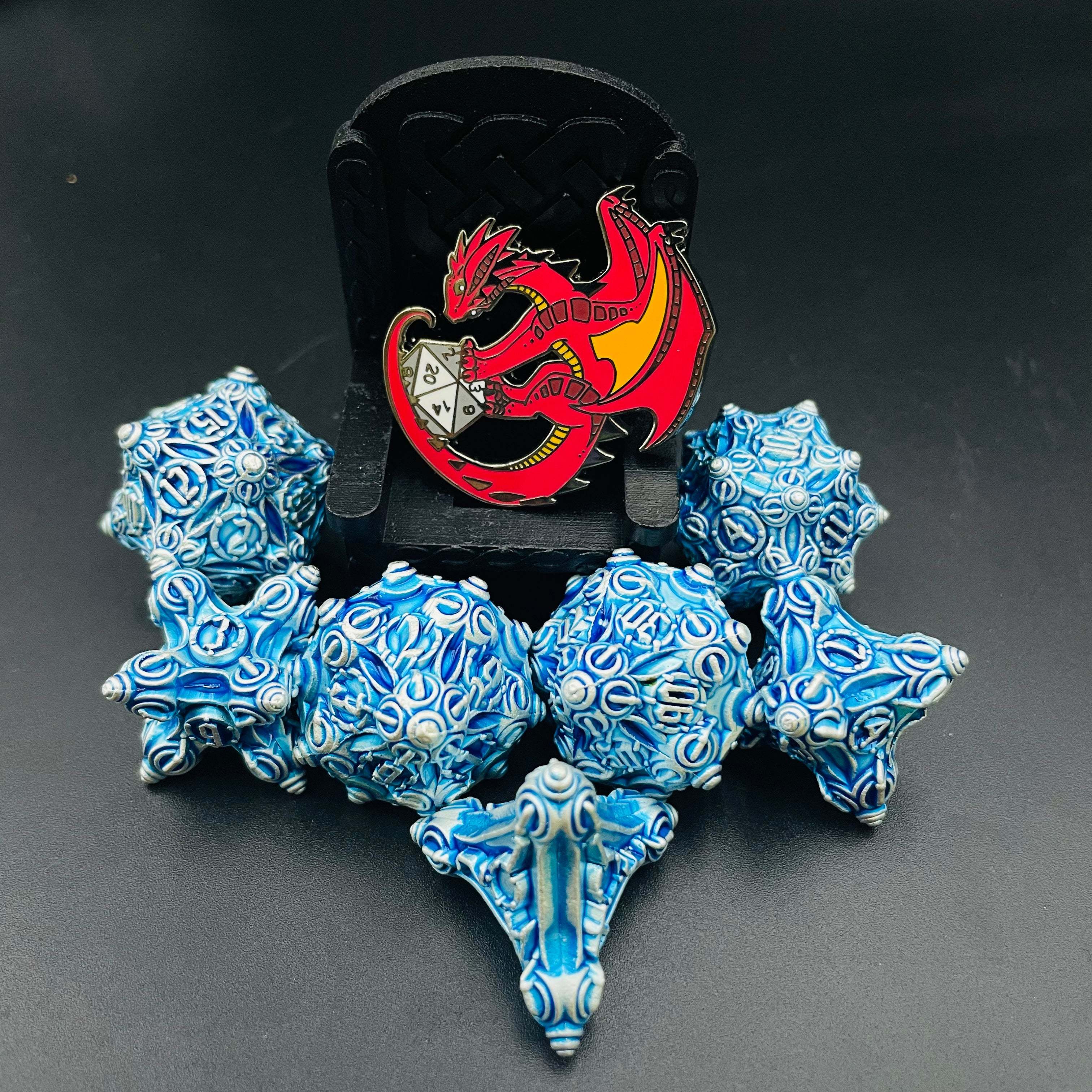 FREE Today: Enamel Pin - DnD D20 with Dragon – Dice Legend