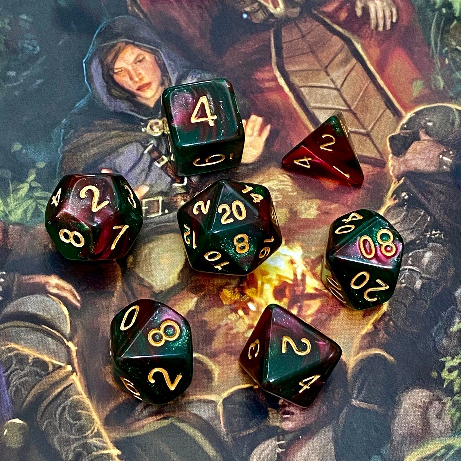 FAERIE FIRE DND Dice Set – Dice Legend