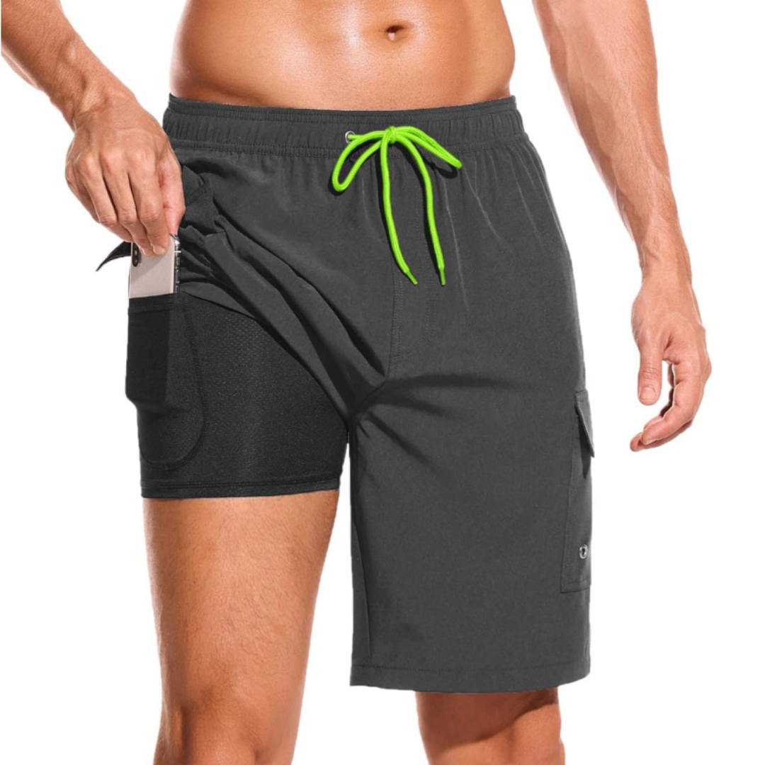 Mens Dissolving Water Shorts Slim Fit Swimwear Men's Swim Trunks - Slim ...
