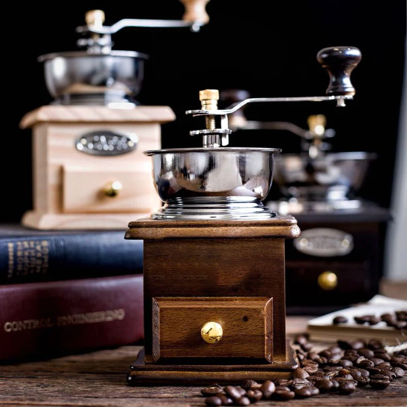 Vintage Solid Wood Manual Coffee Grinder – Urcoonline
