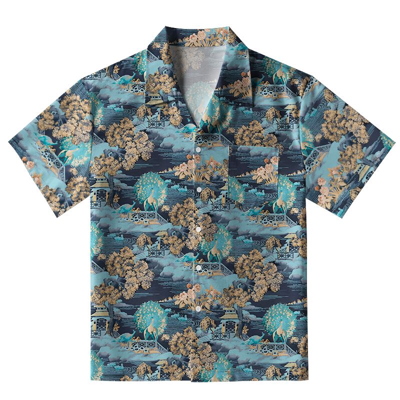 Peacock With Open Tail Aloha Hawaiian Shirt – FujiSakuras