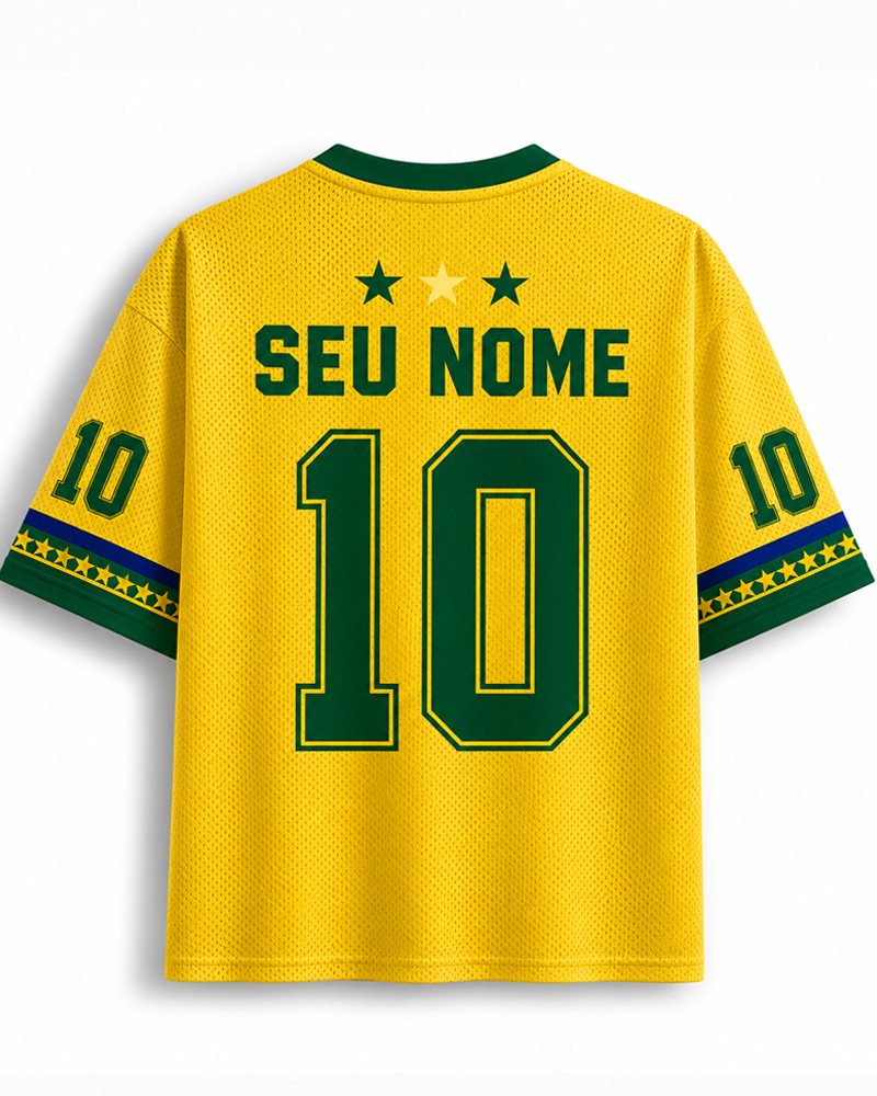 TheRetroTee Custom Brasil Cropped Soccer Mesh Jersey – MinoCustom