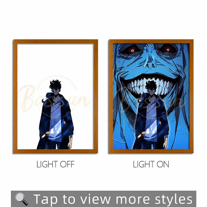 Anime Light Box Art | Custom LED Art & Ambient Light Frame | Basesunworks