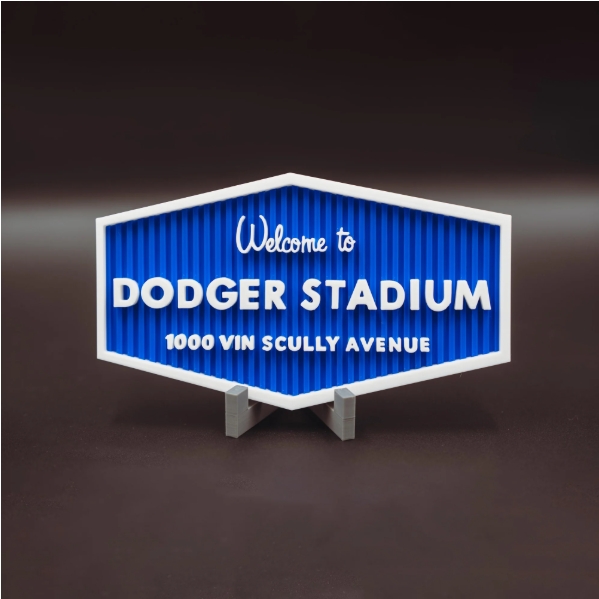 Welcome To Dodger Stadium Sign | For Desk or Wall Display