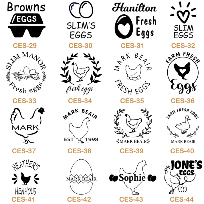 Custom Egg Stamp with Ink Pad – Personalized Farm Fresh Egg Stamp for ...