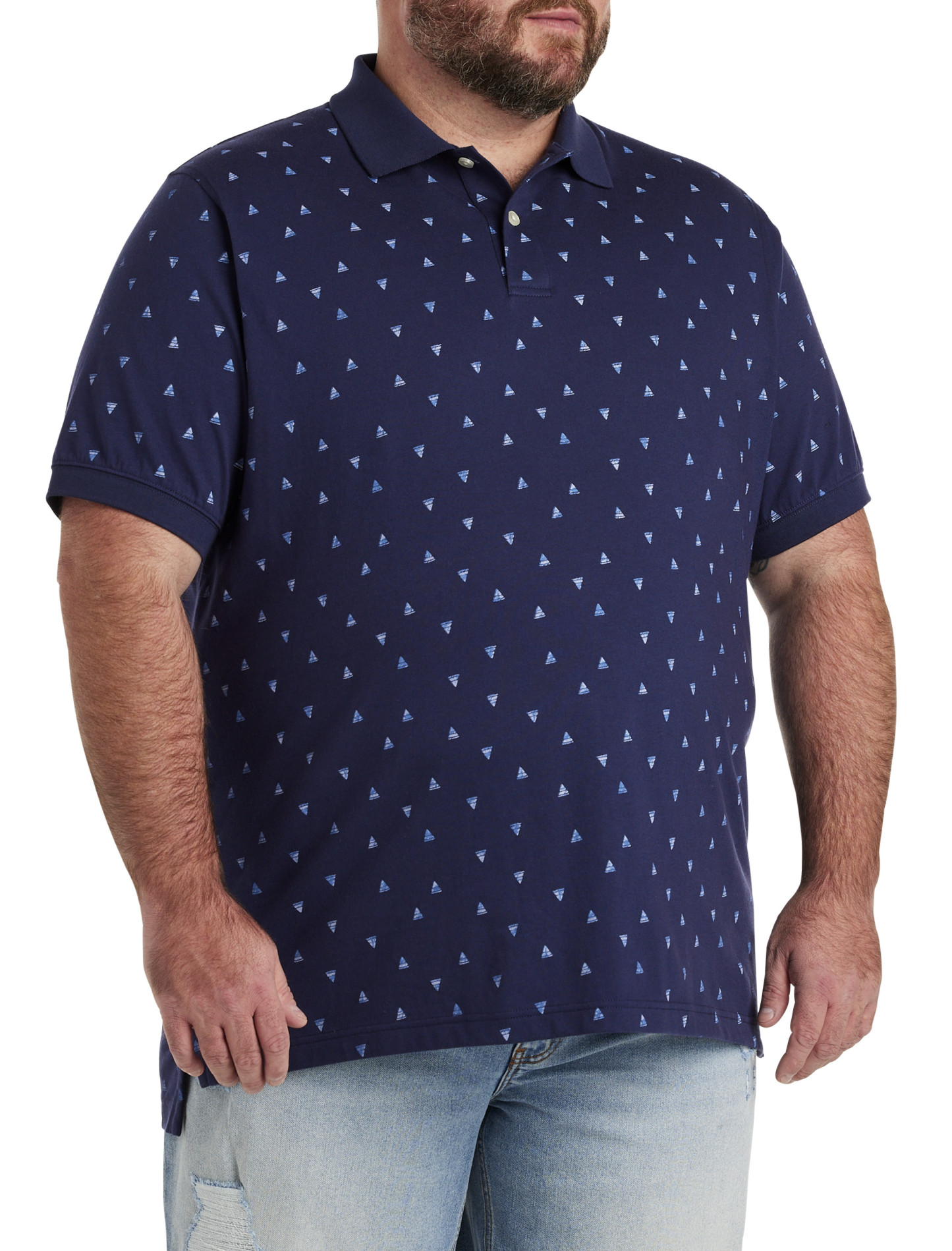 Harbor Bay Diamond Print Polo Shirt – tankealrz