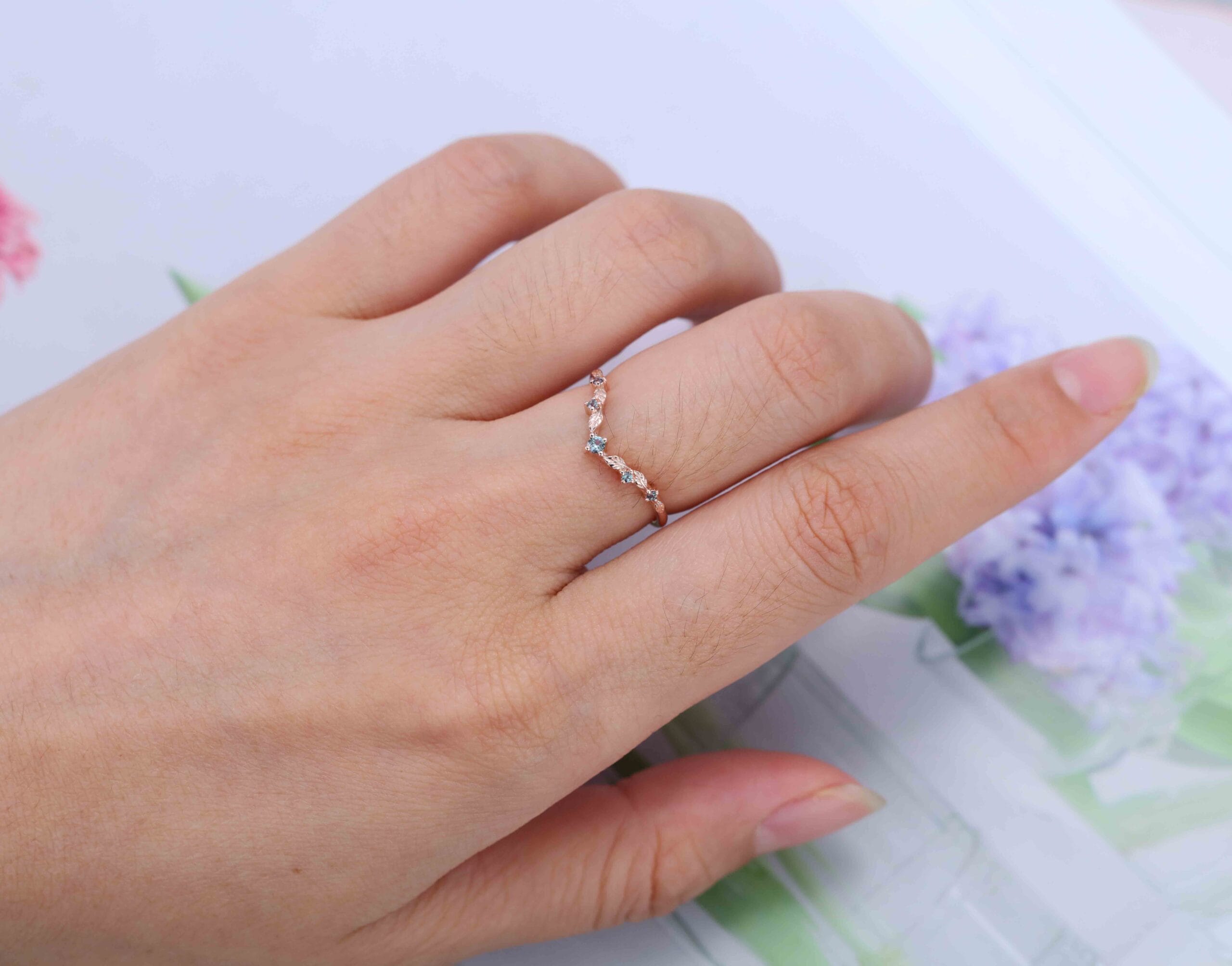 june birthstone ring stackable