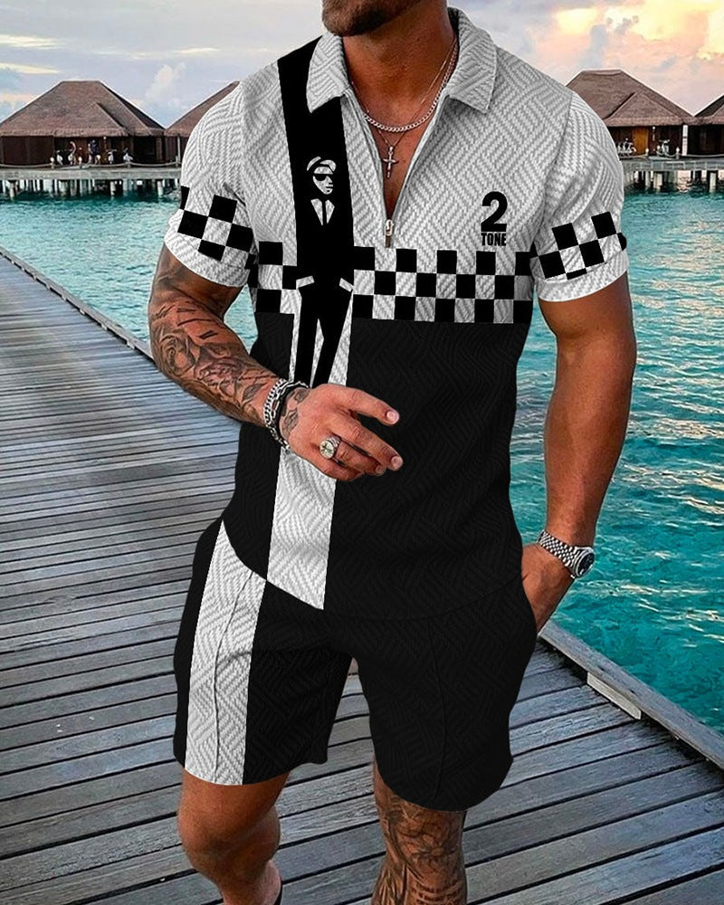 2 Tone Polo Shirt And Shorts Co-Ord – fashioninprint