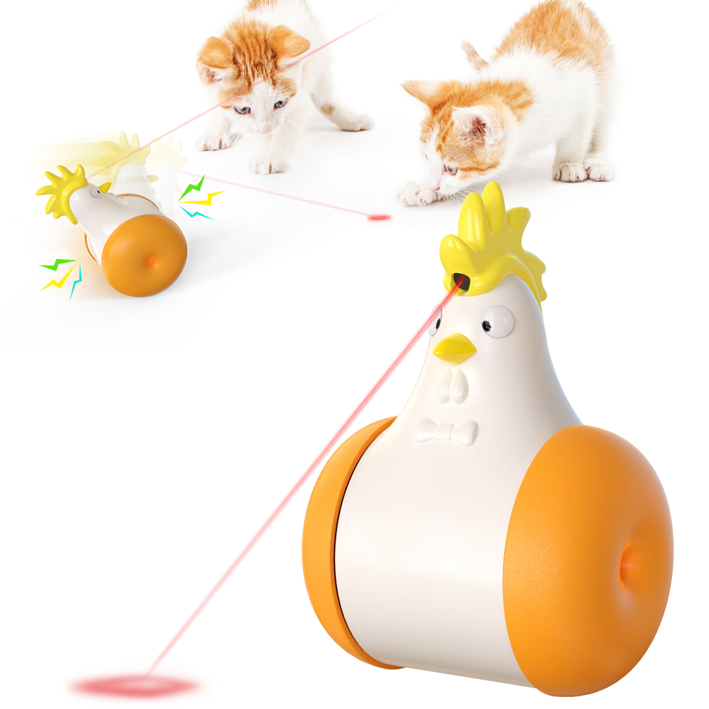 Rooster Automatic Interactive laser Toys – Walfinds