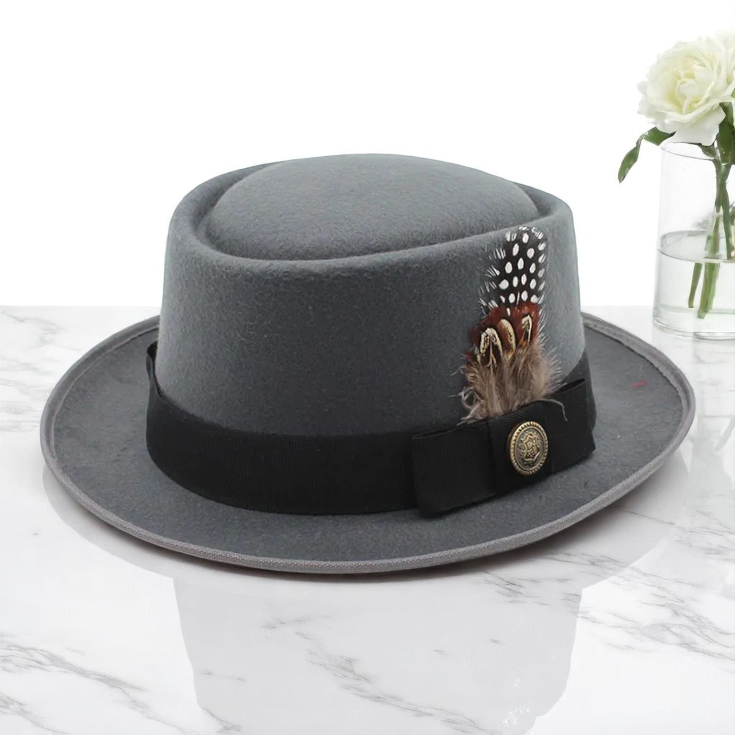 Cliff Bowler Hat-Grey – Ranch & Row