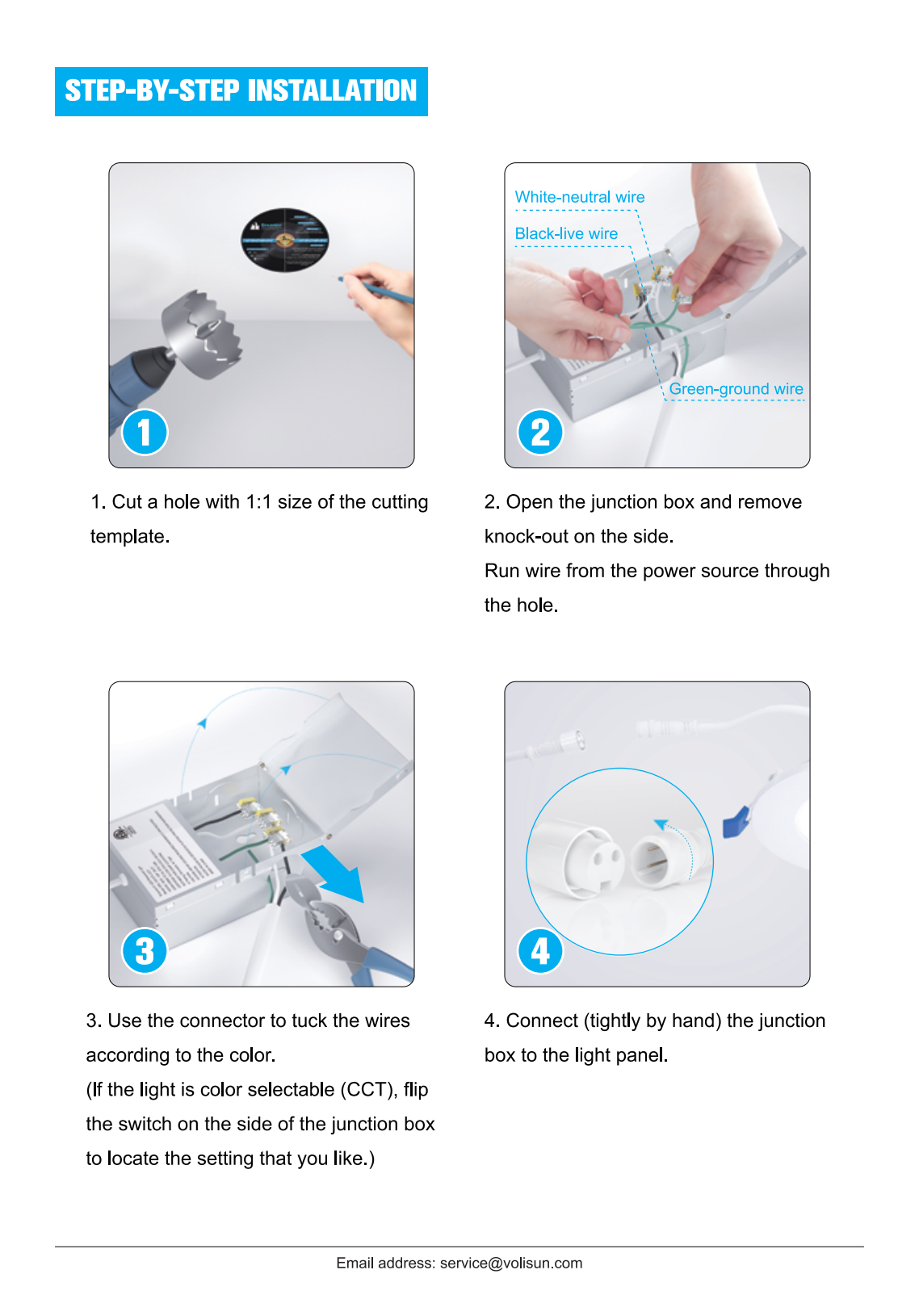 LED Recessed Light User Manual – VOLISUN
