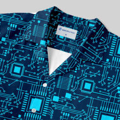 Geeksoutfit Technology Sense Circuit Board Button Up Pocket Shirt for Sale