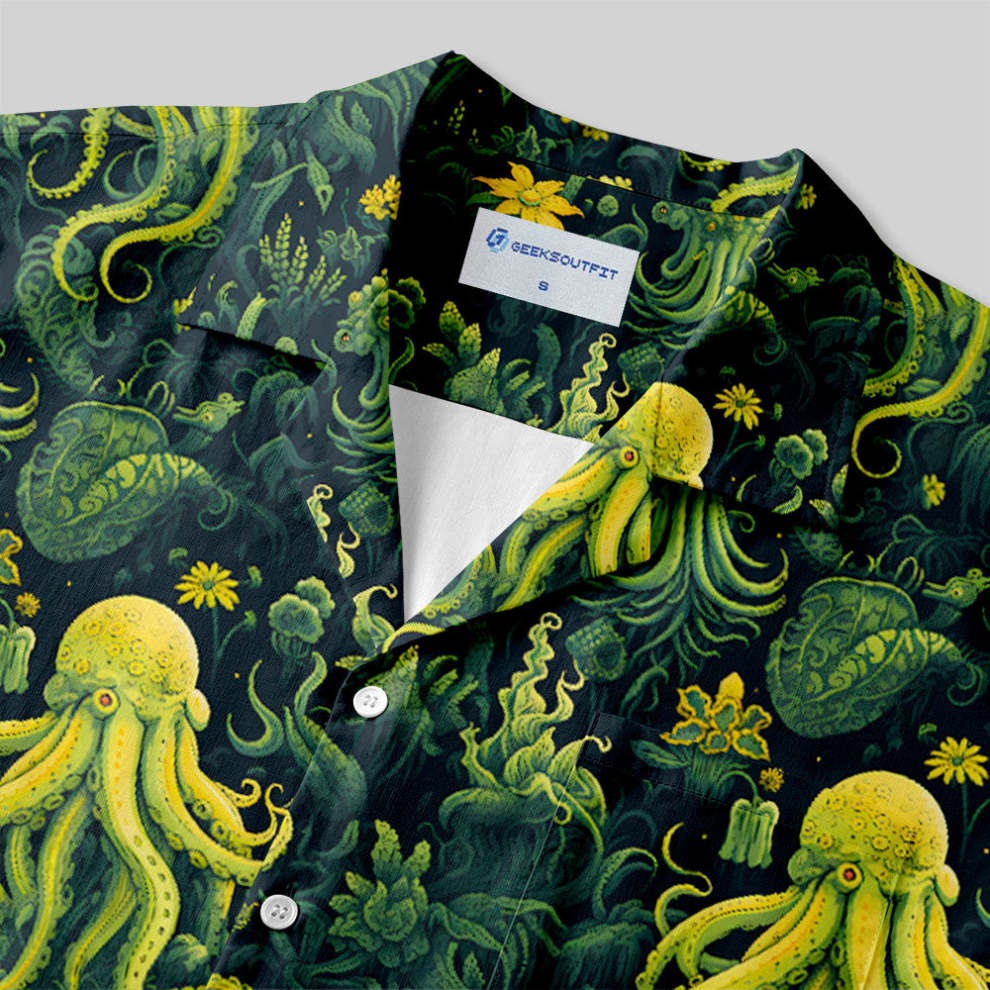 Geeksoutfit Cthulhu Button Up Pocket Shirt for Sale