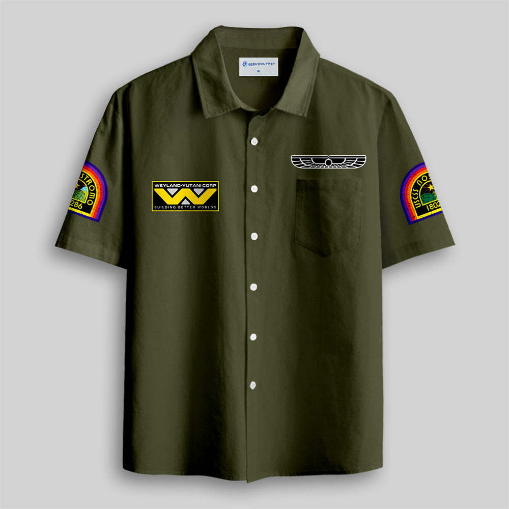 Geeksoutfit Weyland-Yutani Uniform Button Up Pocket Shirt for Sale