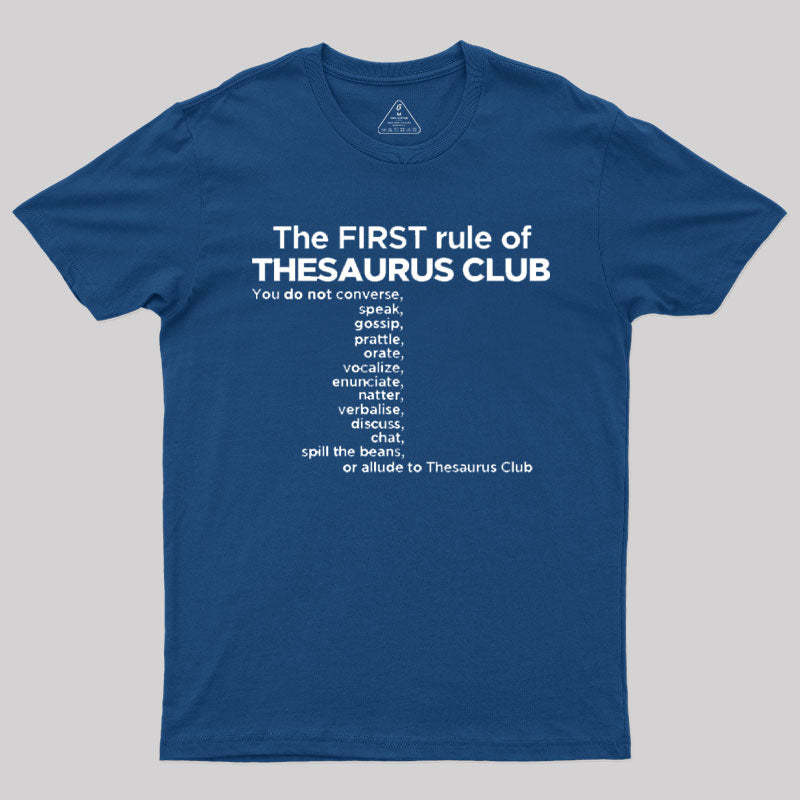 Geeksoutfit Thesaurus Club Confidential Geek T-Shirt for Sale