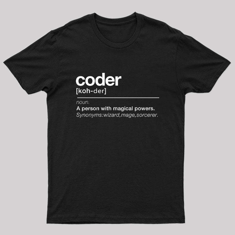 Geeksoutfit Coder definition T-Shirt for Sale