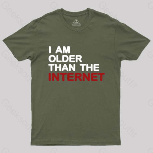 Geeksoutfit I Am Older Than The Internet Geek T-Shirt for Sale