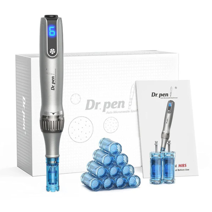 Dr. Pen M8S Microneedling Pen Including 12 Pcs Replacement Cartridges