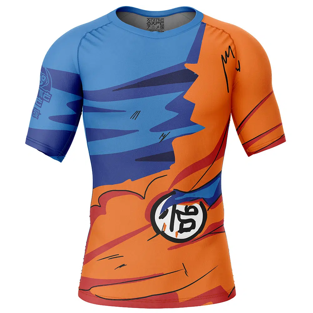 Goku Torn Gi Dragon Ball Z Short Sleeve Rash Guard Compression Shirt ...