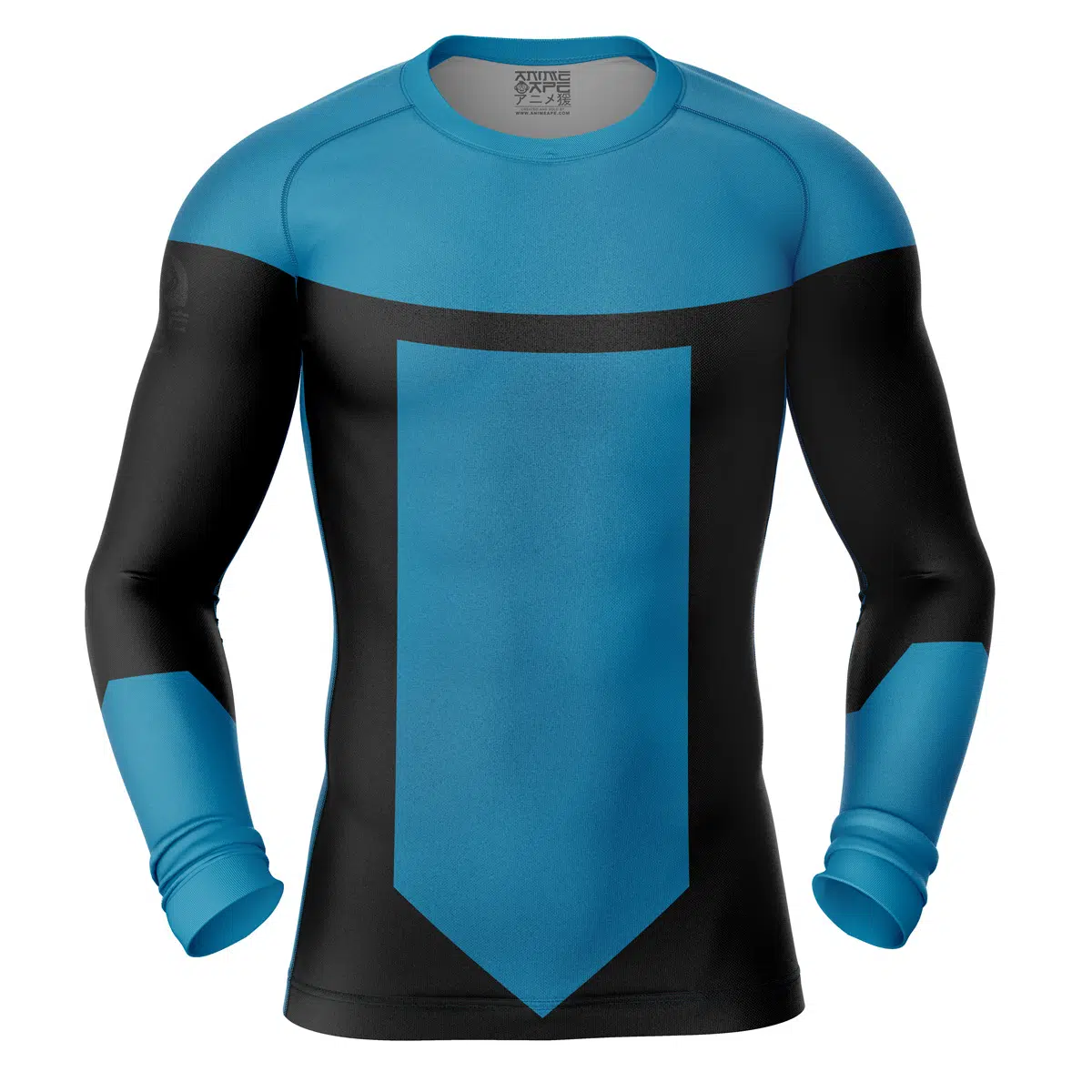 Invincible Blue Long Sleeve Rash Guard Compression Shirt – Unisex ...