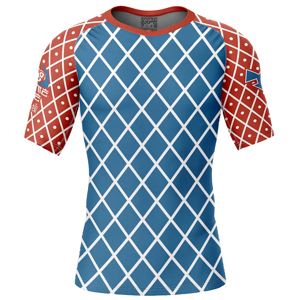 Mista Guido Jojo’s Bizarre Adventure Short Sleeve Rash Guard Compressi ...