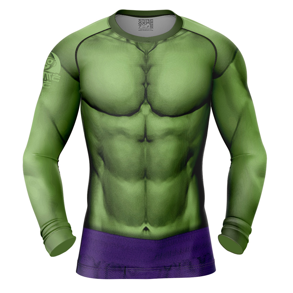 The Hulk Marvel Comics Long Sleeve Rash Guard Compression Shirt ...