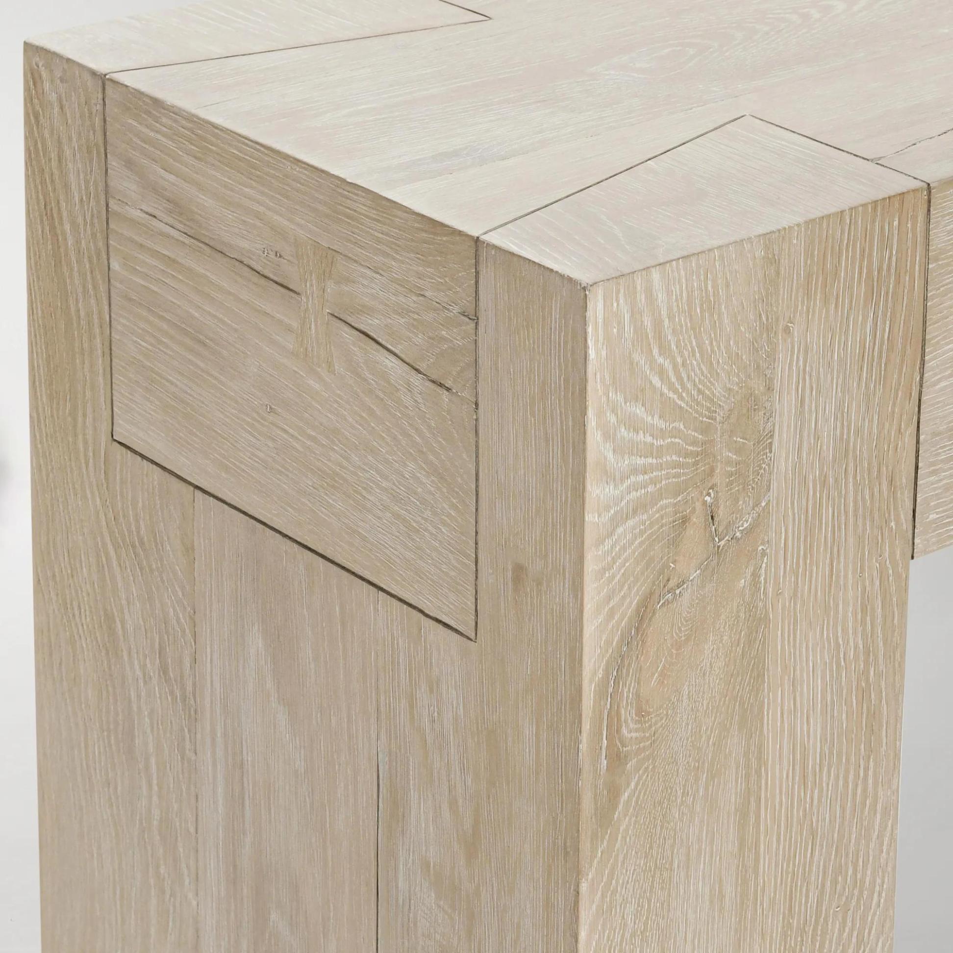 Bristol Reclaimed Oak 72" Console Table - Aged Cream