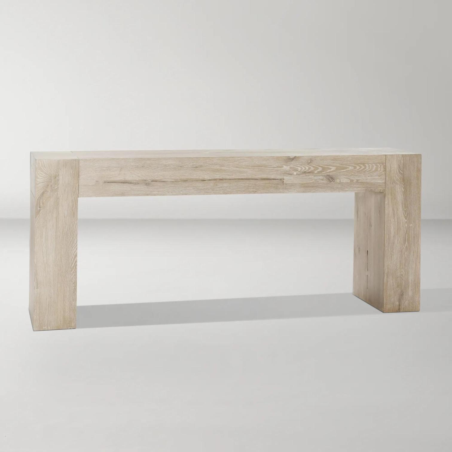 Bristol Reclaimed Oak 72" Console Table - Aged Cream