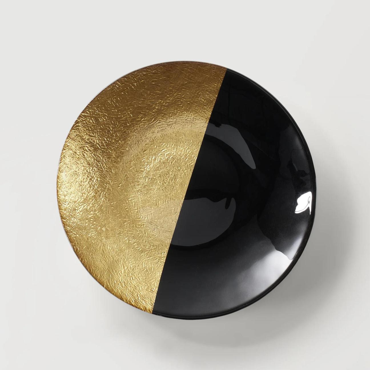 Gemini Dinnerware Sets - Black and Gold