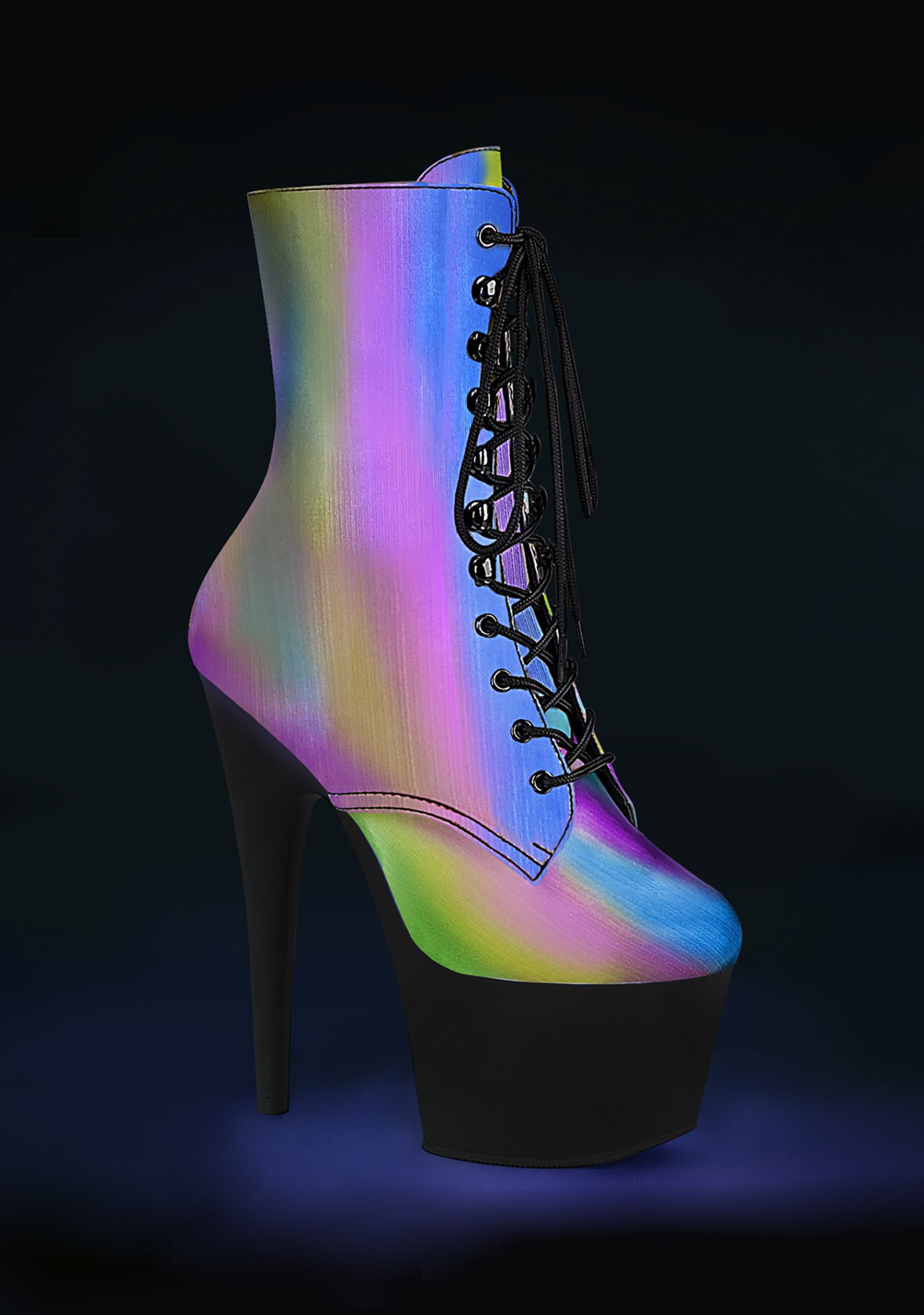 Chromatic Own The Spotlight Reflective Platform Boots – ciongun