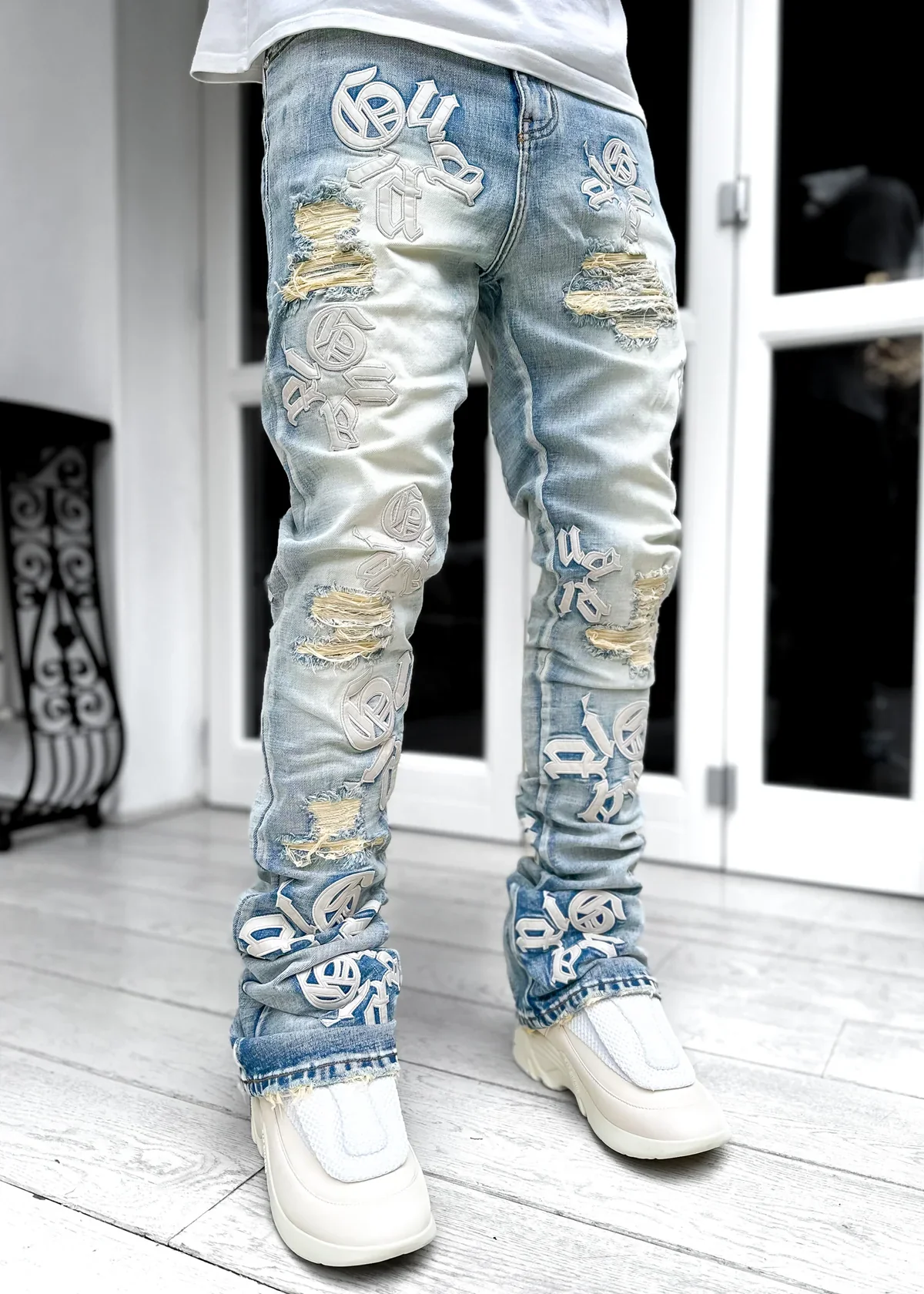Guapi Denim Powder Blue Logos Stacked Denim (Powder-Blue-Logos-Stacked ...