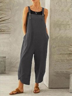 LOOSE PURE COLOR JUMPSUITS – WoodburyPremium
