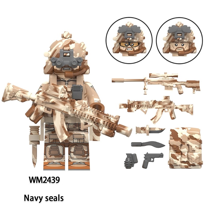 Navy Seals Minifigures WM2439 Military MiniFigure Compatible with LEGO ...